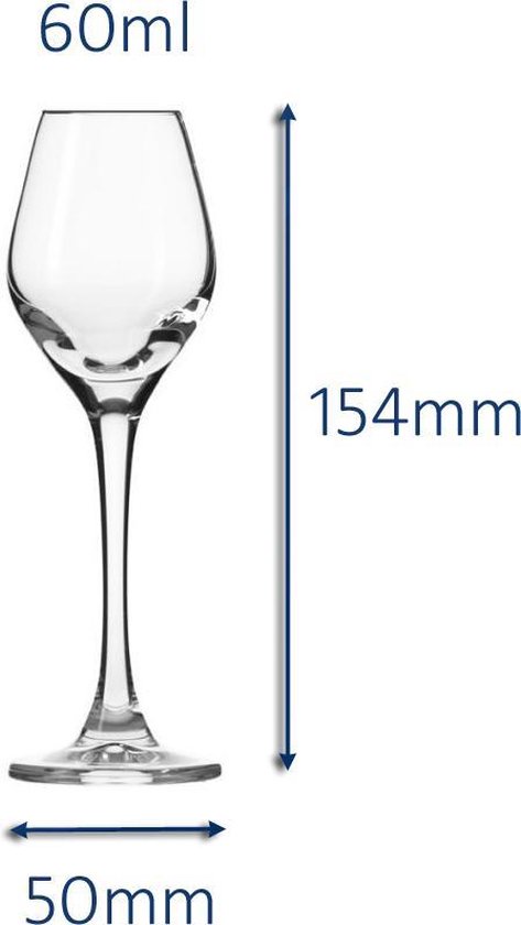 6 x Likeur Glazen 60ml - 6 x Likeurglas Splendour - 100% Superieure ...