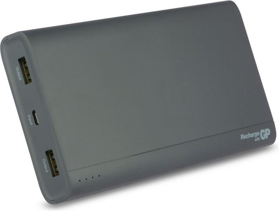 GP Portable Powerbank Grijs 20.000mAh 2x USB | bol