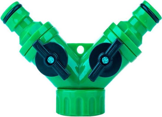 Kraankoppeling - tweeweg waterverdeler - 2 weg tuinslangverdeler - splitter voor op... | bol