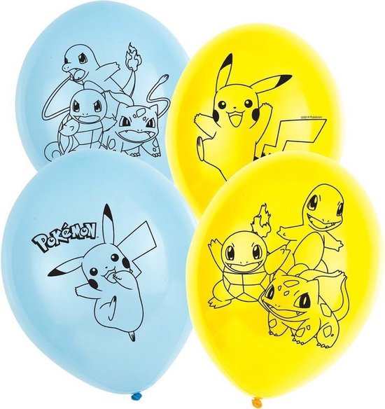 18x Pokemon ballonnen versiering voor een Pokemon themafeestje - thema ...