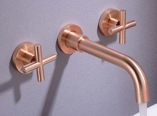 Inbouw Muurkraan M8312 - Rose Gold - Lengte Uitloop 20 cm | bol