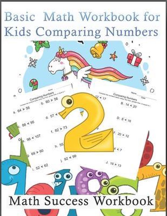 Basic Math Workbook for Kids Comparing Numbers, Math Success Workbook ...