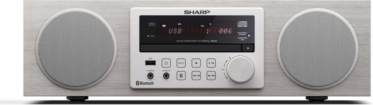 Sharp XL-BB20D All-in-one Hi-Fi systeem - wit | bol.com