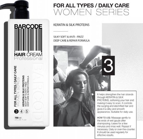Barcode Daily - Hair Cream - All types - 750 ml | bol