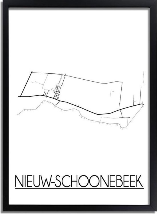 DesignClaud Nieuw-Schoonebeek Plattegrond poster B2 poster (50x70cm ...