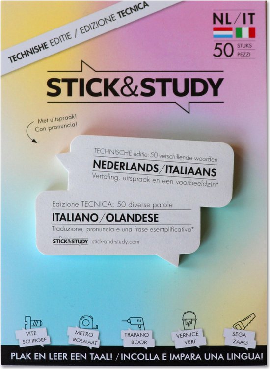 Stick and Study – Italiaans leren met sticky notes! - 50 vel ...