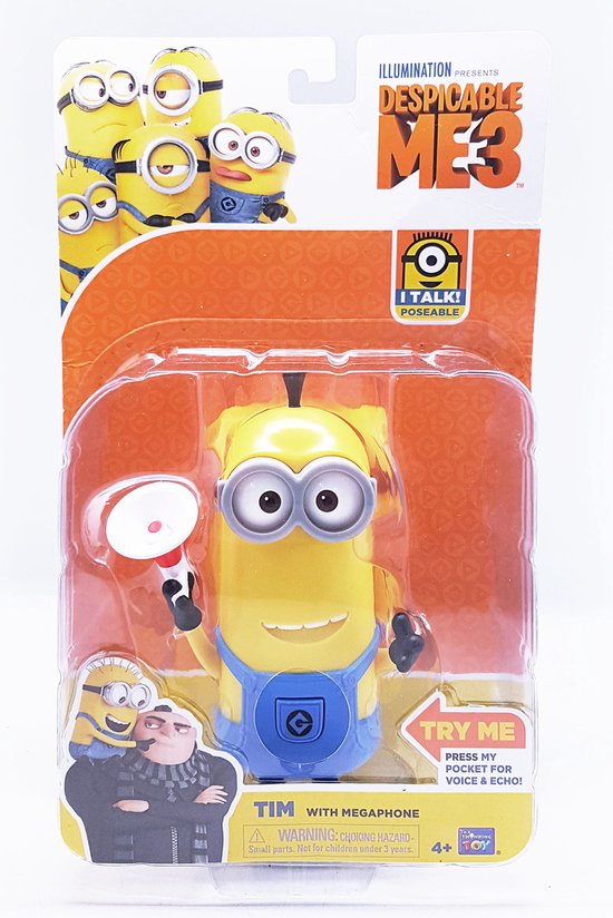 Despicable Me - Tim with megaphone - figuur met geluid (15cm) | bol