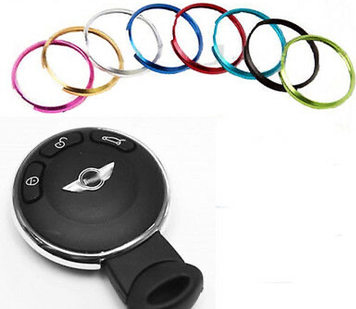 Mini Cooper sleutelring-Zilver-Vervangingsring voor Mini Cooper -Voor ...