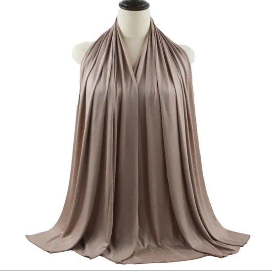 Hijab - Hoofddoek - Hoofd doek - Taupe - Shawl - Hoofdshawl - Sjaal ...