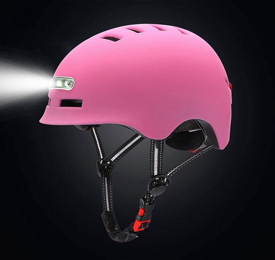 Fietshelm met ingebouwde LED verlichting |SMART helm|Scooter, fiets ...