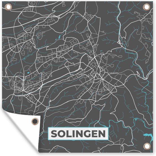 Tuin poster Stadskaart – Solingen – Duitsland – Plattegrond – Kaart ...