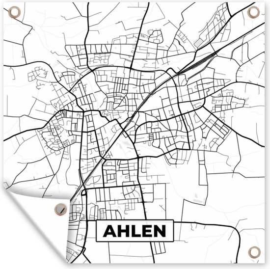 Tuin poster Plattegrond - Ahlen - Kaart - Stadskaart - 200x200 cm ...