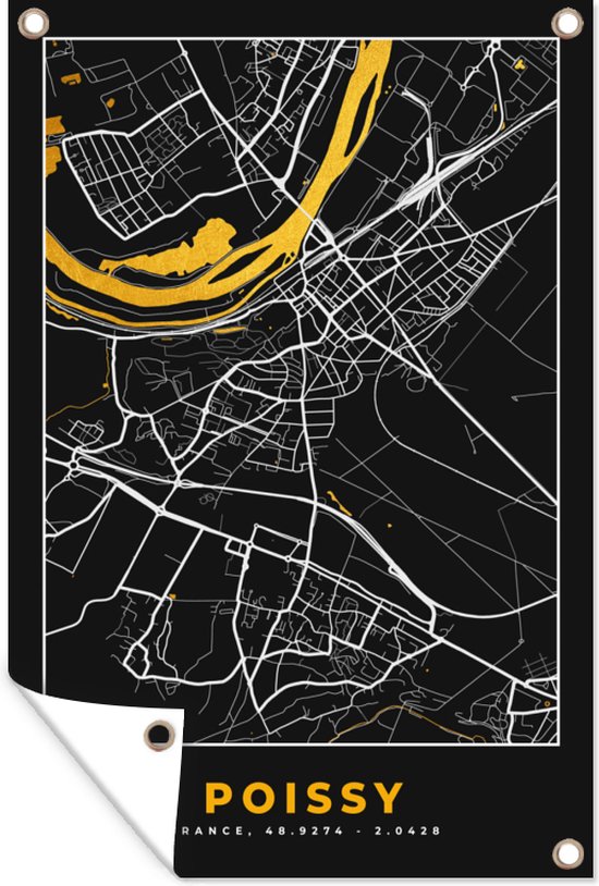 Tuindecoratie Kaart - Stadskaart - Plattegrond - Poissy - Frankrijk ...