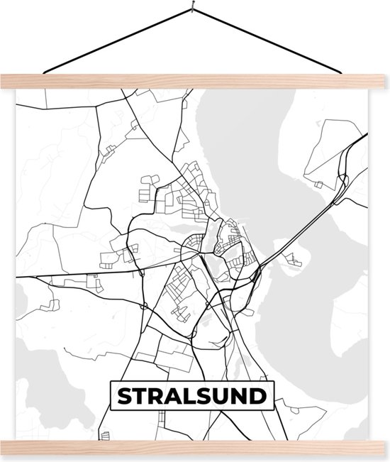 Posterhanger incl. Poster - Schoolplaat - Stralsund - Stadskaart ...