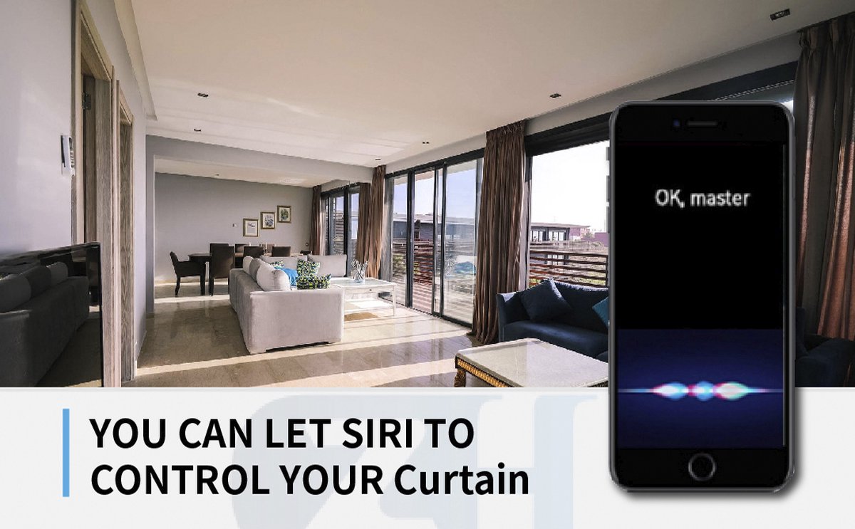 Tringles à rideaux électriques GA416 avec télécommande, application et ...