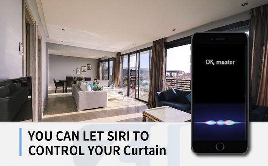 GA416 elektrische gordijnrails incl. afstandsbediening, app en ...