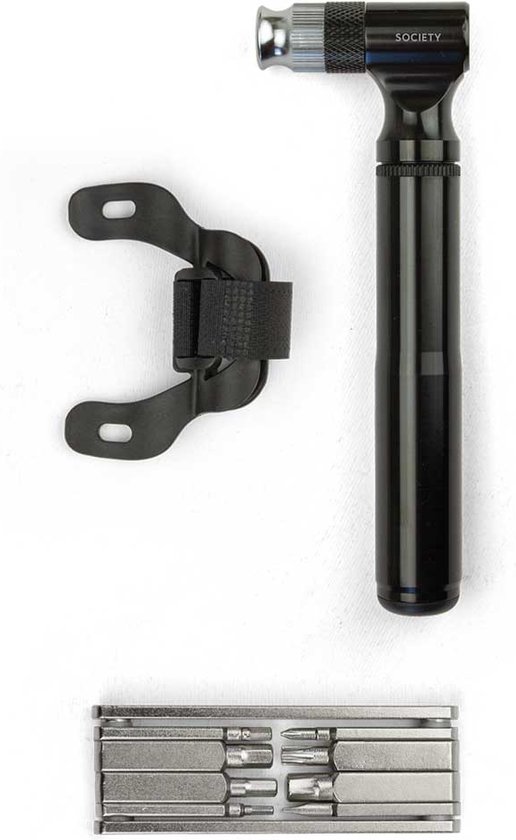 Society Paris Fietspomp Mini en Inbus Multitool - RVS - Aluminium | bol