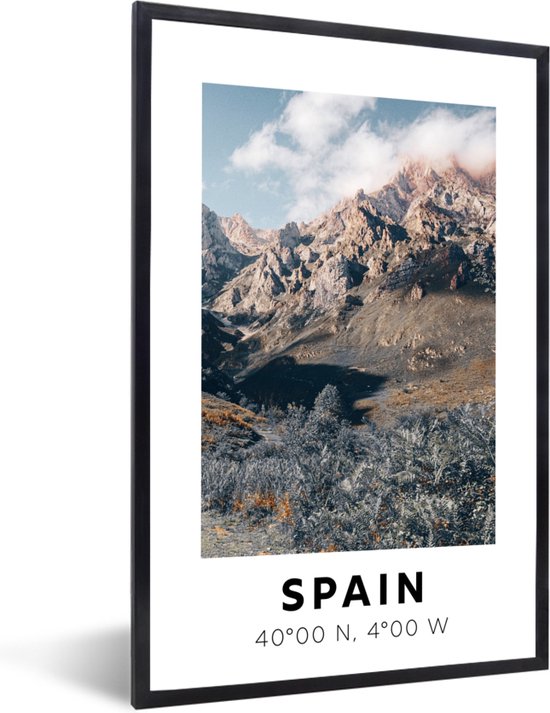 Fotolijst incl. Poster - Spanje - Natuur - Bergen - 80x120 cm ...