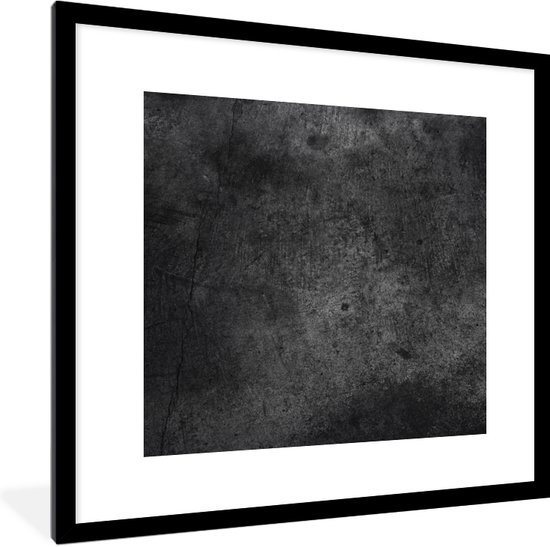 Fotolijst incl. Poster - Beton - Structuur - Retro - Zwart - Grijs ...