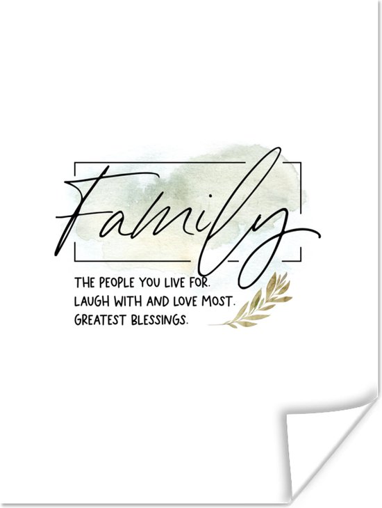Poster Quotes - Familie - Spreuken - Family - 30x40 cm | bol