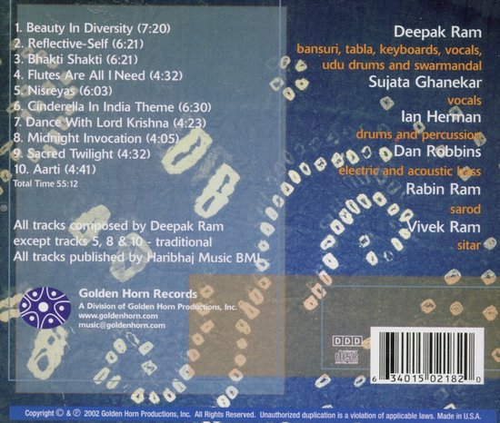 Deepak Ram - Beauty In Diversity (CD), Deepak Ram | CD (album) | Muziek ...