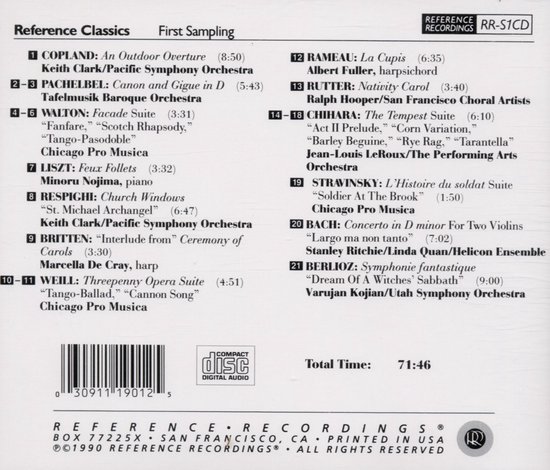 Various Artists - Reference Classics - First Sampling (CD), various ...