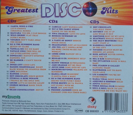 Greatest Disco Hits - 3 Dubbel Cd, Onbekend | CD (album) | Muziek | bol.com