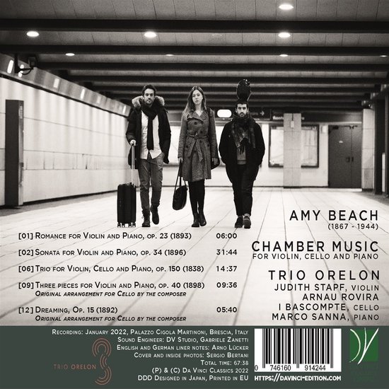Trio Orelon - Amy Beach: Chamber Music For Violin, Cello And Piano (CD ...