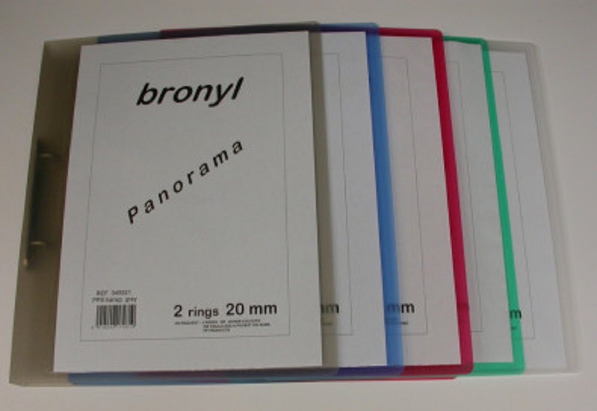 Bronyl - A4 ringmap click panorama met 2 ringen 20mm - transparant ...