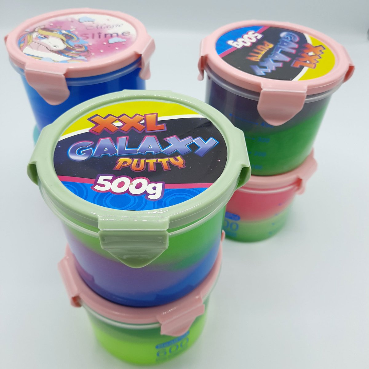 XXL Galaxy Putty - 2 Potten a 500 gram - Galaxy Slijm - Glitter Slijm ...