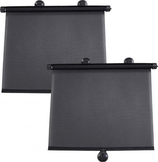 Auto Rolgordijn Dark - (2 stuks) - Zonwerend - van Heble® *** | bol