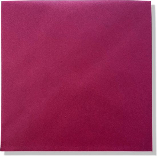 Cards & Crafts 50 Luxe vierkante enveloppen - Bordeaux - 14x14 cm - 110 ...