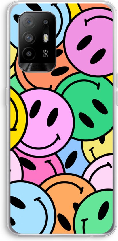 Case Company® - Oppo A94 5G hoesje - Smiley N°1 - Soft Cover ...