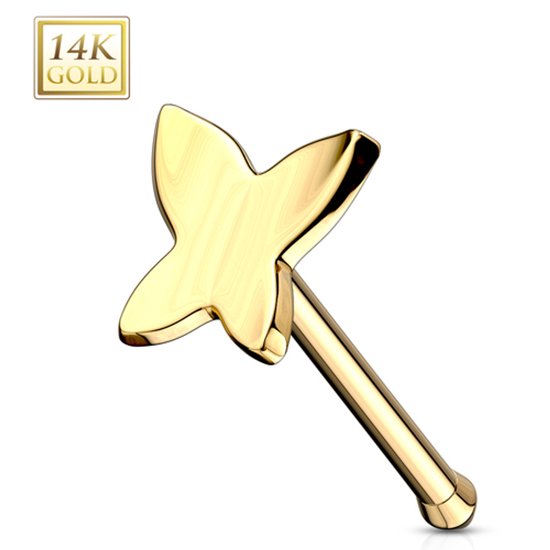 14K Gouden Neuspiercing vlinder | bol