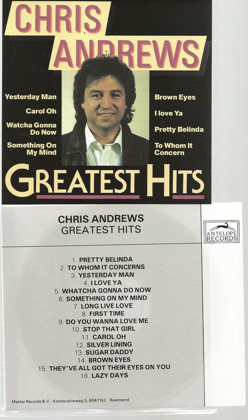 CHRIS ANDREWS - GREATEST HITS, Chris Andrews | Muziek | bol