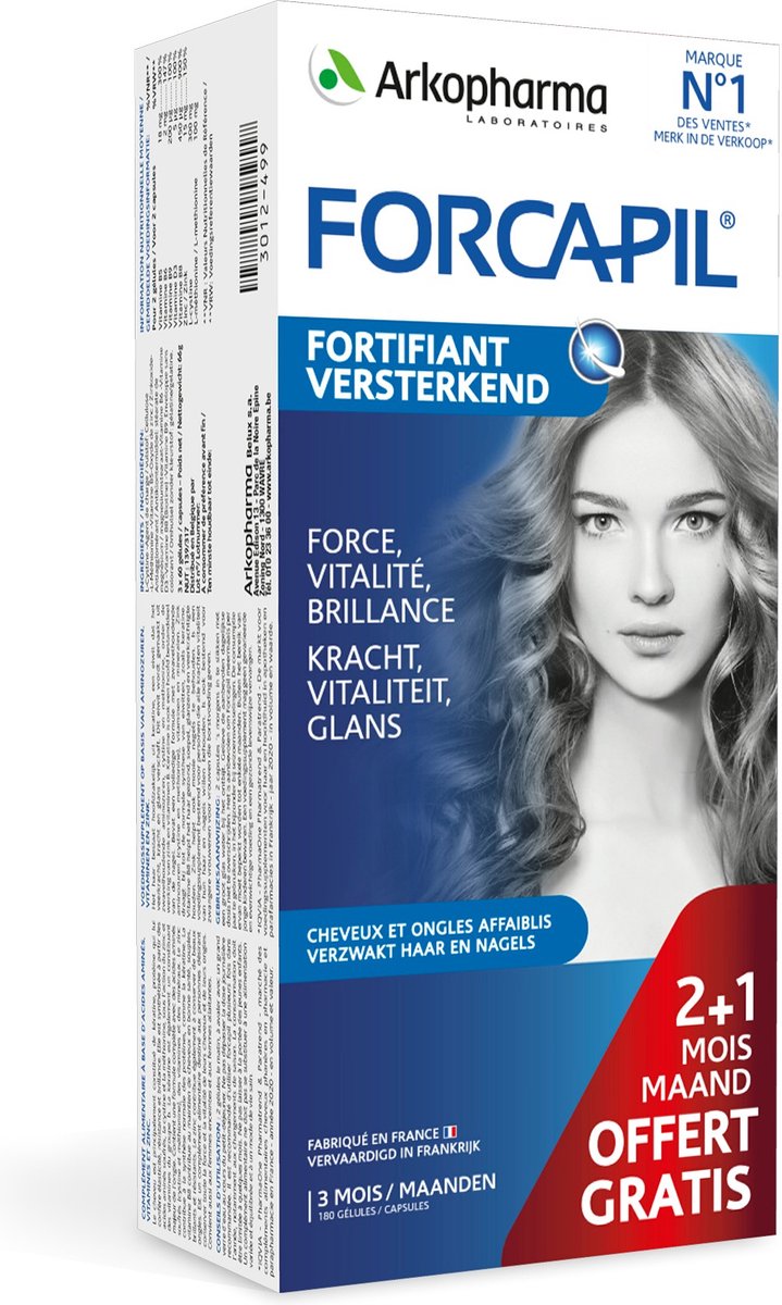 Arkopharma - Forcapil Promo 3 Maanden Voor Optimaal Sterk Haar – 180 ...