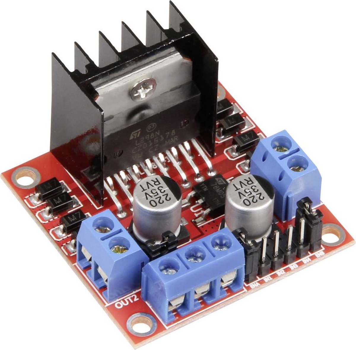 L298N Dubbele H-Brug Motor Driver voor DC- of Stappenmotor - voor ...
