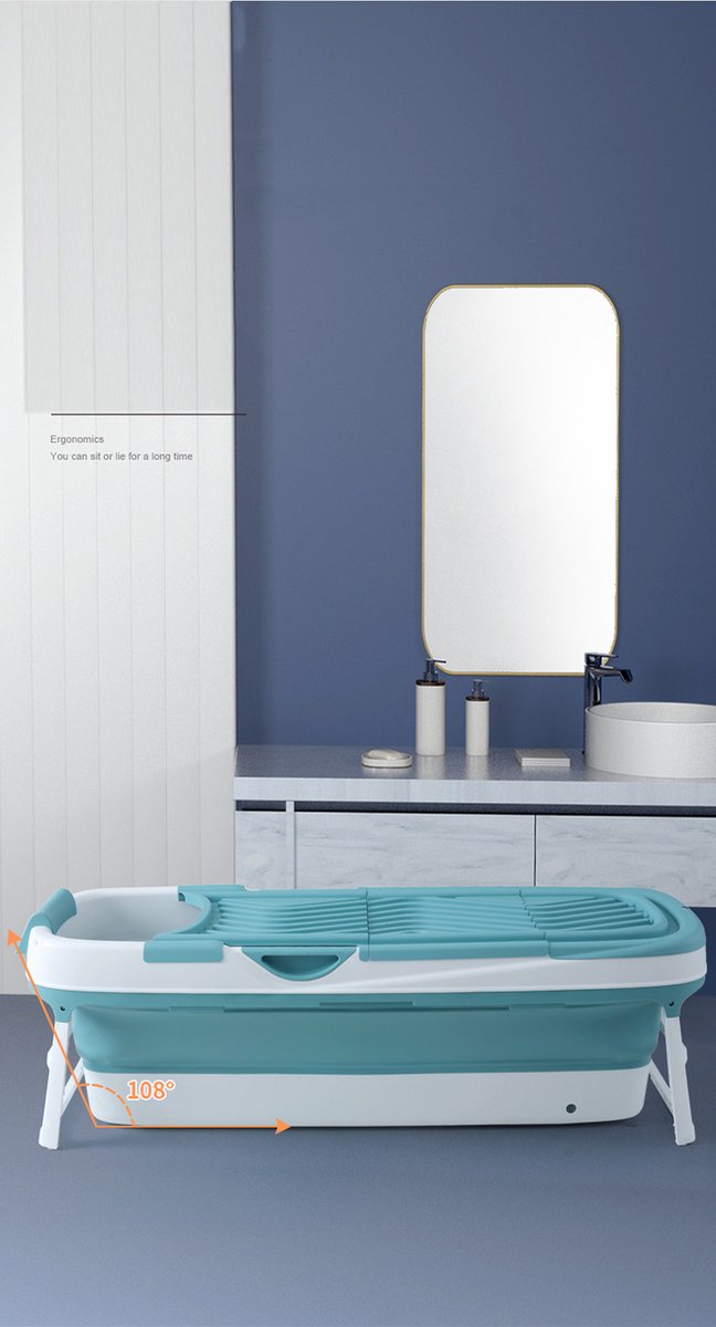 Livista® - Opvouwbaar XXL Bad - Blauw - Zitbad - Inklapbaar - Bath ...