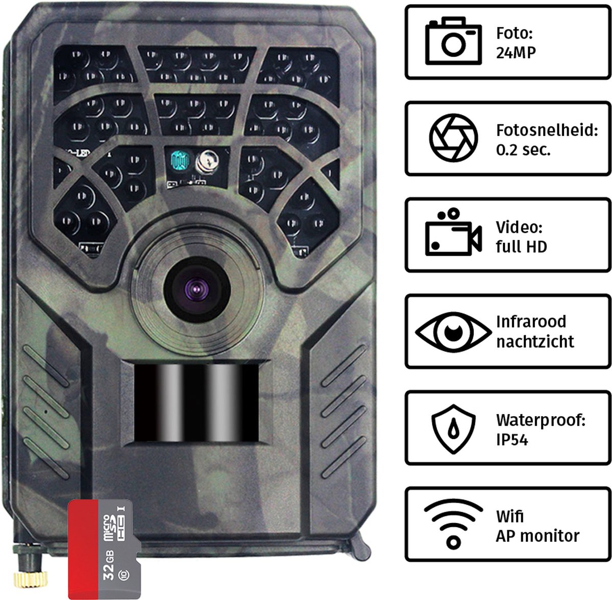 Wildcamera met Nachtzicht en Wifi - Wildlife Camera - Buiten Camera - Wildcamera -... | bol.com