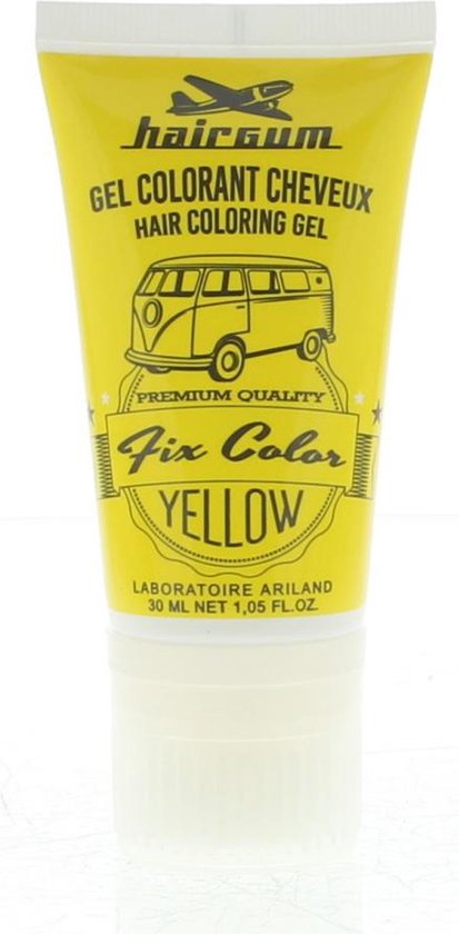 Non-permanent Colour Hairgum Fix Color Yellow Styling Gel (30 ml) | bol