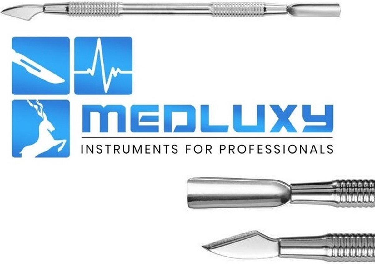 MEDLUXY Pro - Bokkenpoot met nagelriemmesje - Smal (cuticle pusher ...