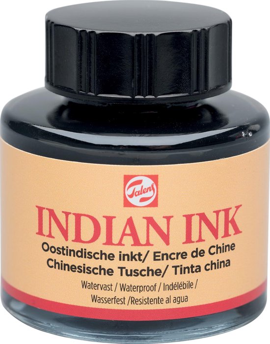 Oost-Indische inkt Talens zwart 30ml | 3 stuks | bol