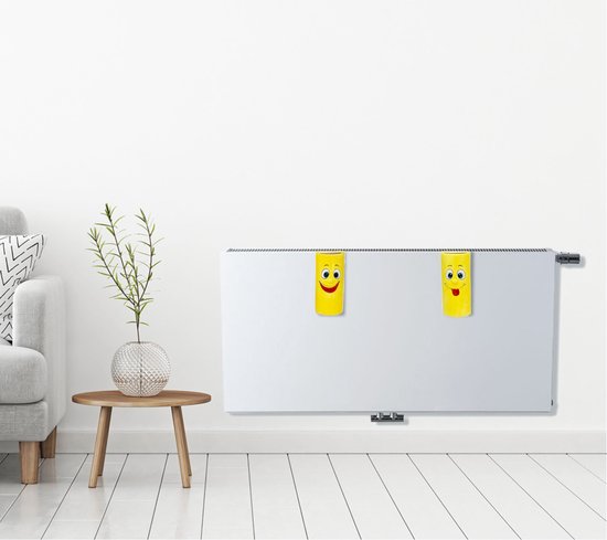 Set van 4x stuks emoji/smiley radiator bak luchtbevochtigers ...