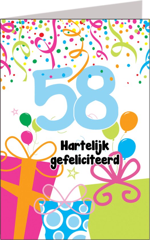 Verjaardagskaart 58 jaar | bol.com