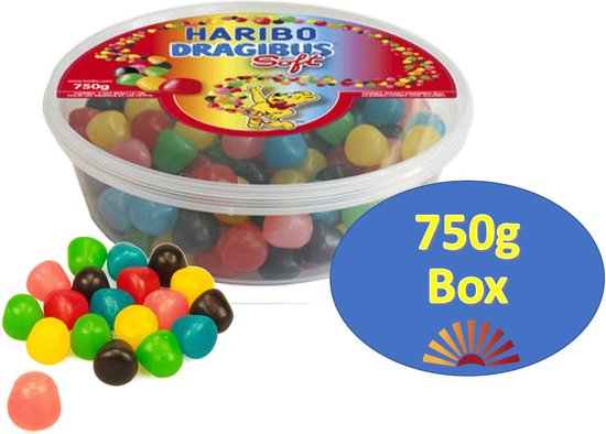 Haribo Dragibus Soft - 750g box - grote dragibus snoepjes | bol.com