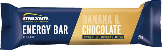 Maxim Energy Bar Banana/Chocolate - 15 x 55g - Energiereep met muesli ...