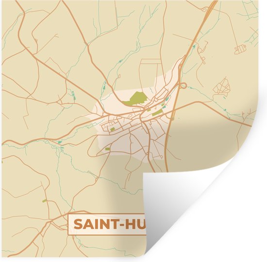 Stickers muraux - Saint-Hubert - Vintage - Carte - Plan - Plan de ville ...