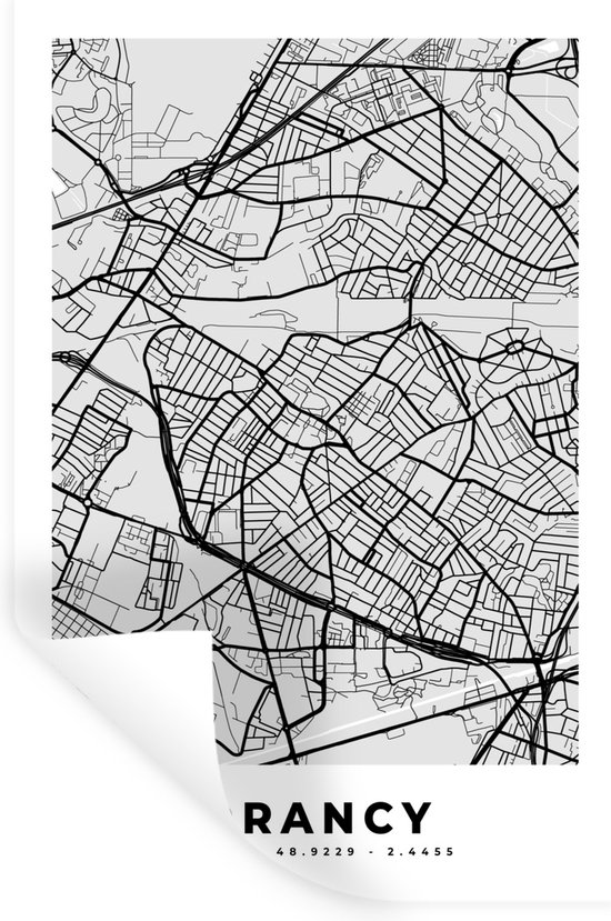 Stickers muraux - Carte - Drancy - Plan de ville - Carte - France ...