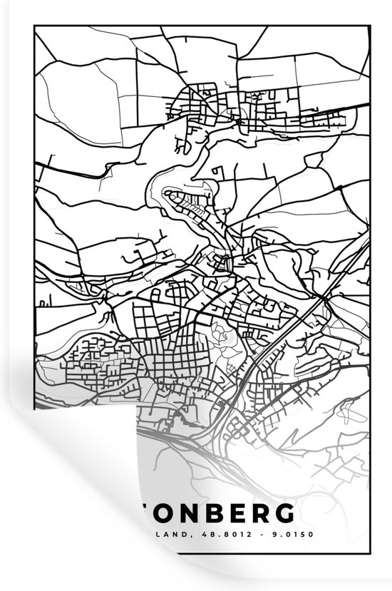 Muurstickers - Sticker Folie - Leonberg - Plattegrond - Kaart ...