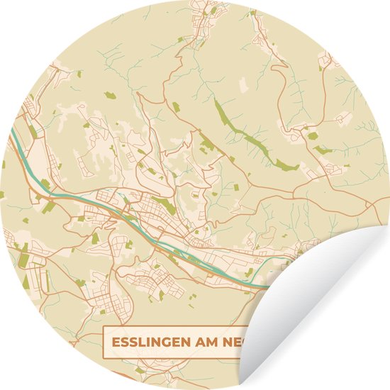 Wallpaper Circle - Esslingen am Neckar - Floor Plan - Map - Vintage ...